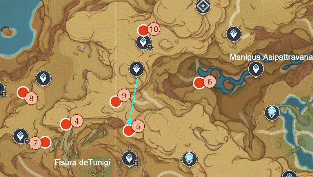 Guía de la misión - Fuego sombrío (con ruta de los árboles fravashi ...