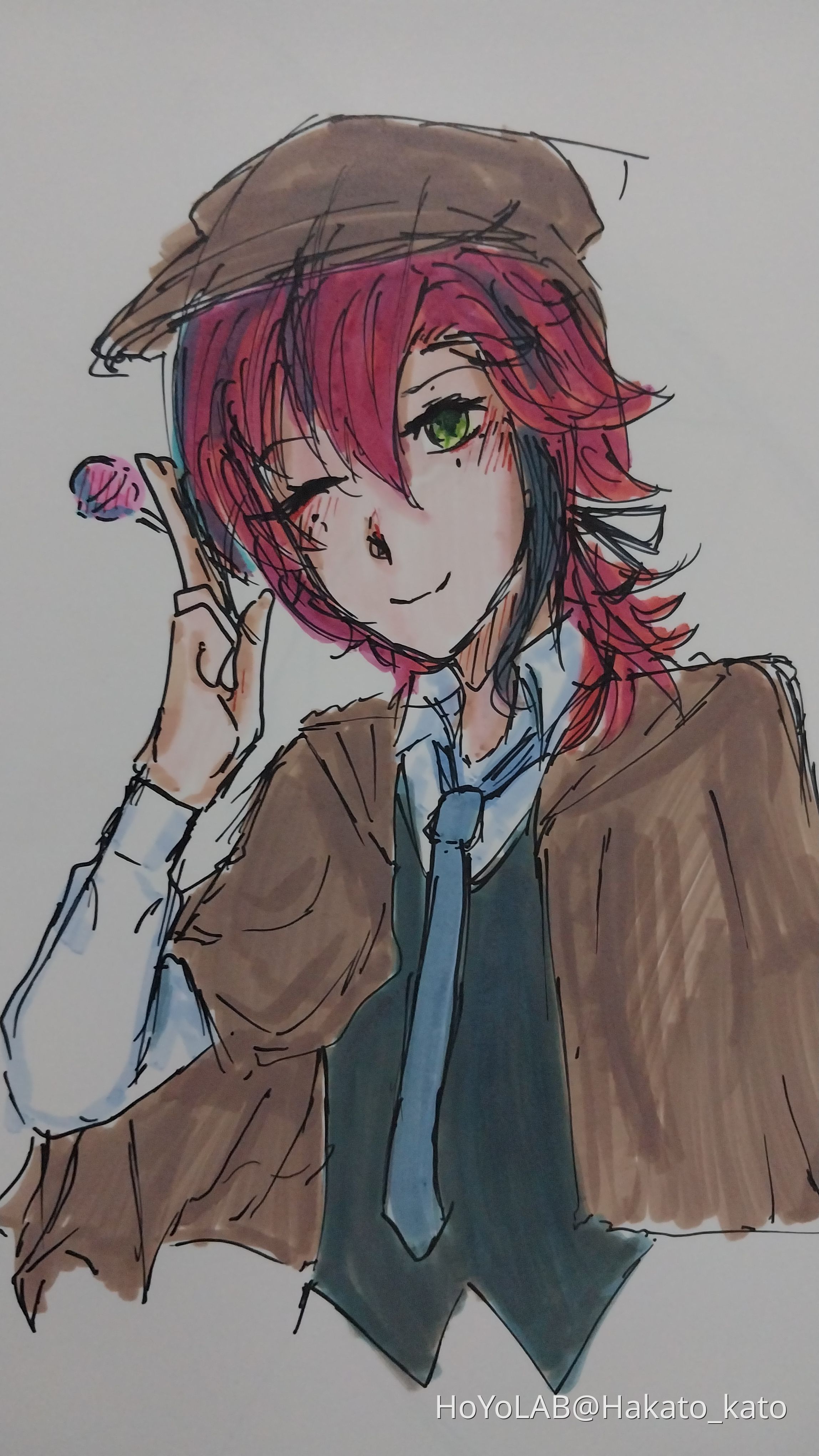 drawing heizou as ranpo cuz i got 2nd place at my class :D | HoYoLAB