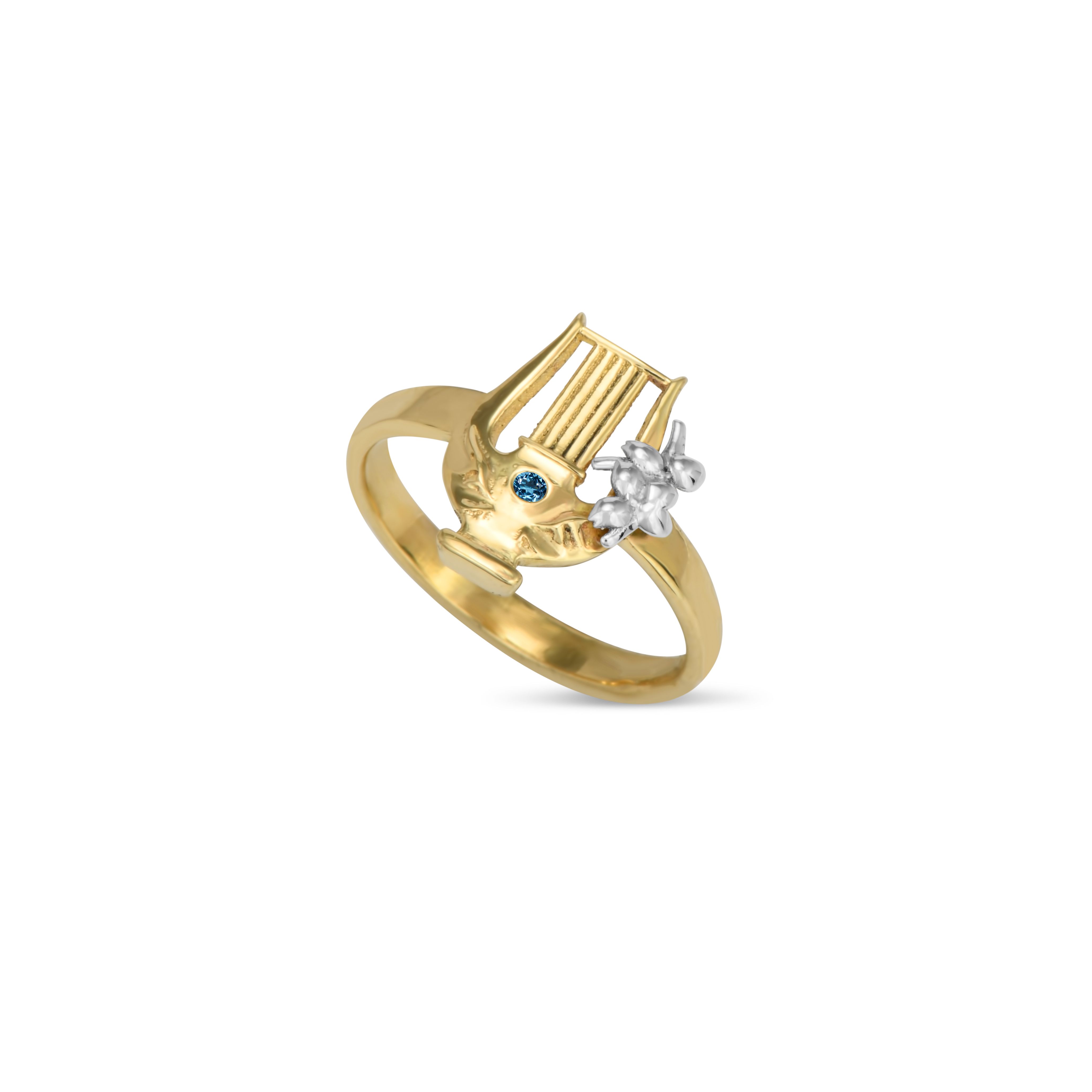 Venti Lyre Ring- 14K Gold, Topaz, Made by Orion_Geek_Jewelry Genshin ...