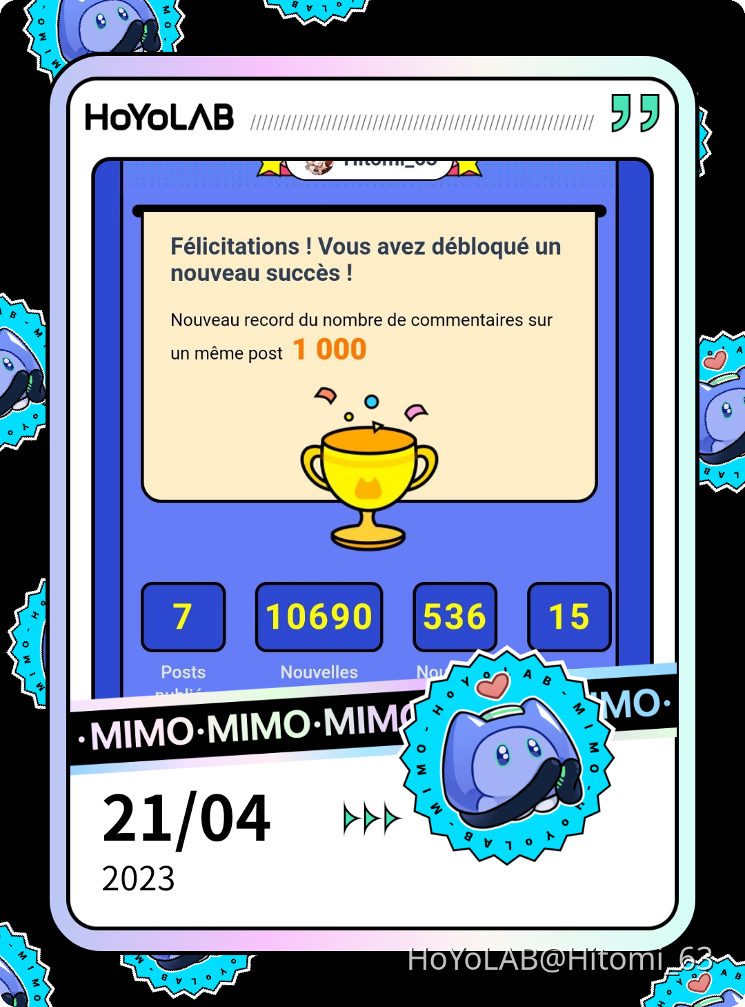 21/04 Journal -# Ça a égayé ma journée ! | HoYoLAB