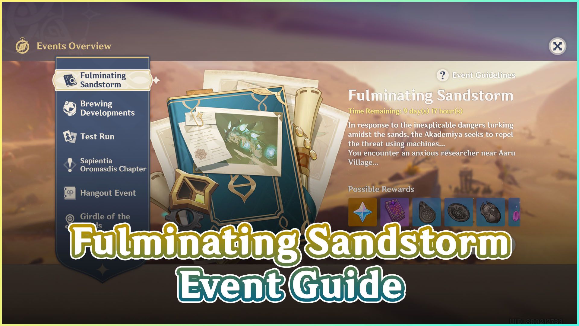 [V3.6] Fulminating Sandstorm Event Guide | 420 Primogems (All ...