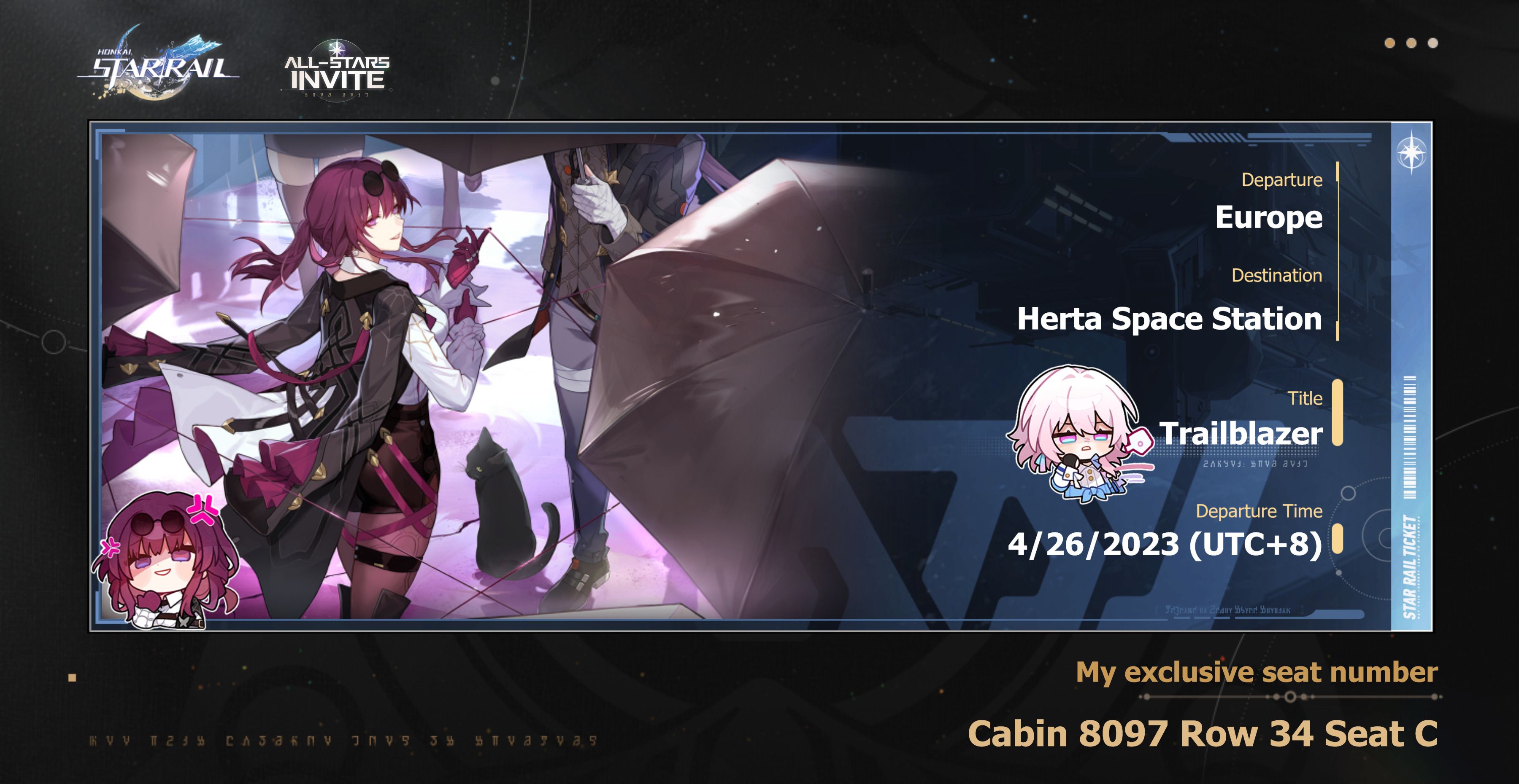 My HSR ticket Honkai: Star Rail | HoYoLAB