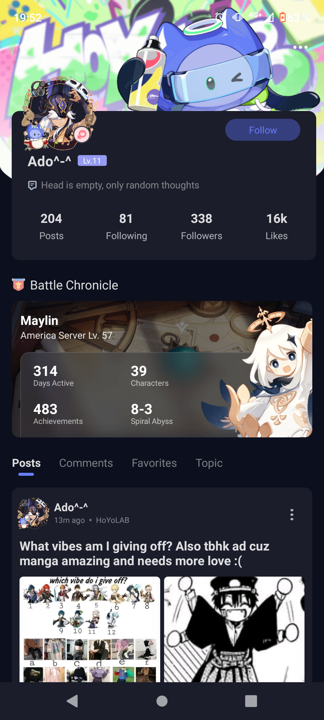 SHOUTOUT to Ado^-^ | HoYoLAB