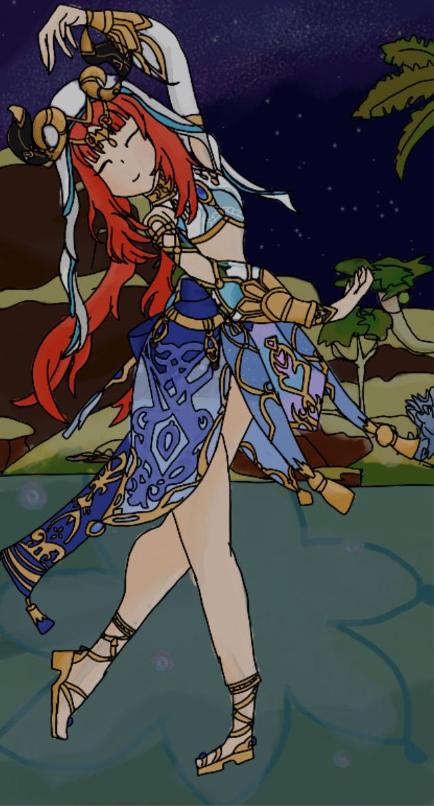 Nilou night dance in desert Genshin Impact | HoYoLAB