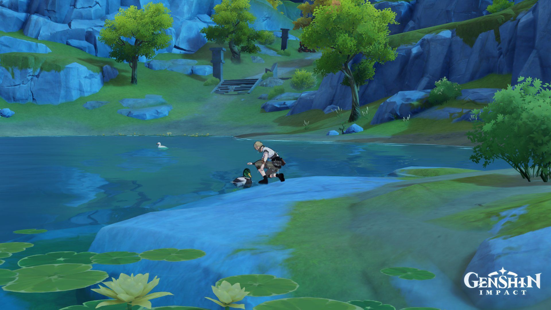 North of the Chasm, you can find this treasure hoarder petting a duck ...