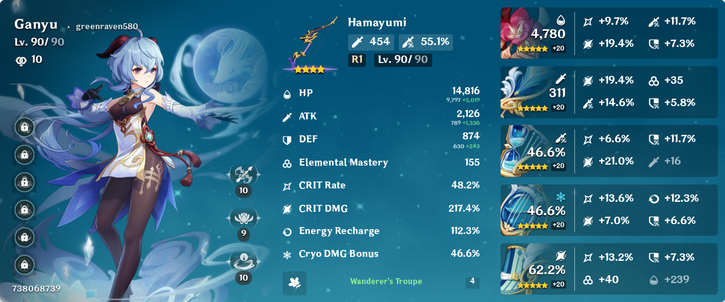 ganyu build check; f2p Genshin Impact | HoYoLAB