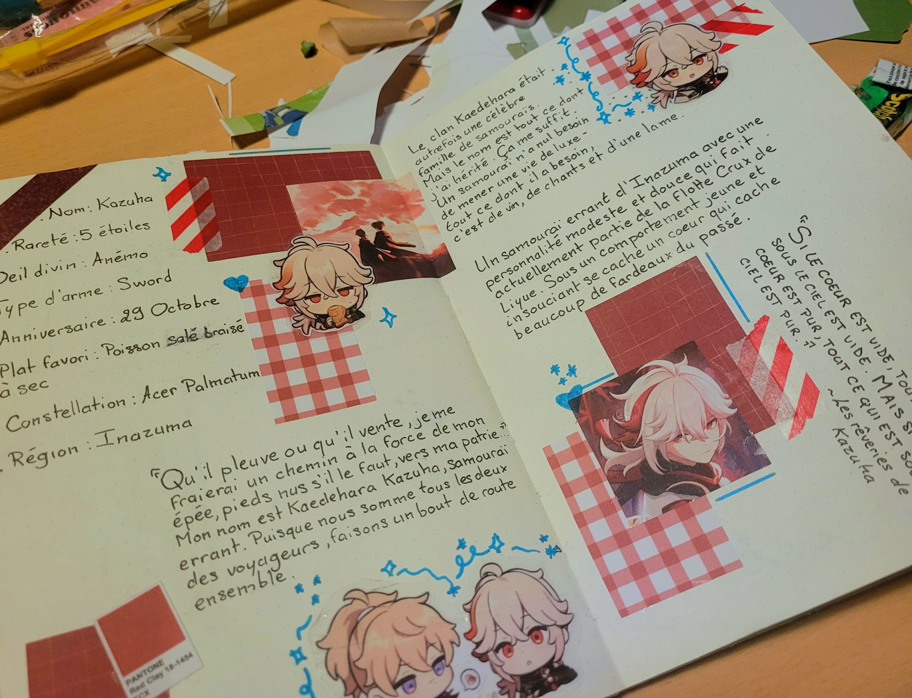 scrapbooking avec kazuha Genshin Impact | HoYoLAB