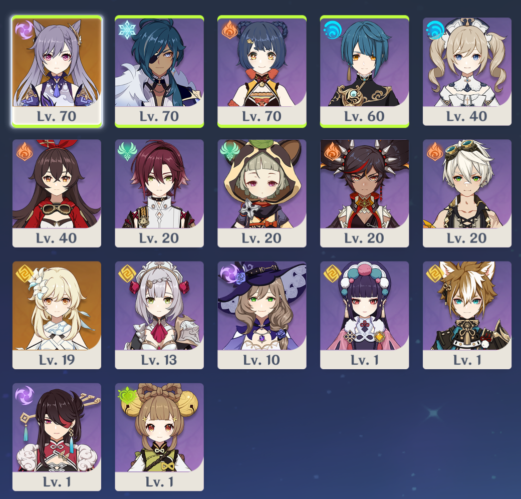pov you raise all your characters to 20 Genshin Impact | HoYoLAB