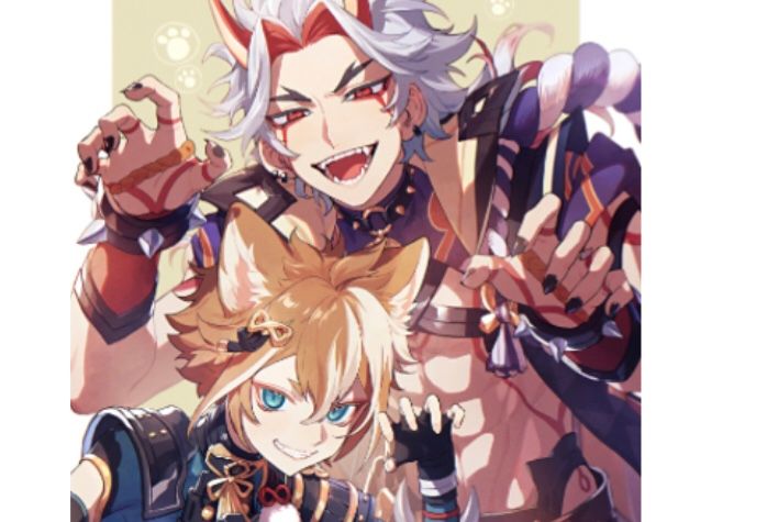 Itto X Gorou ️🧡 Genshin Impact Hoyolab 0101