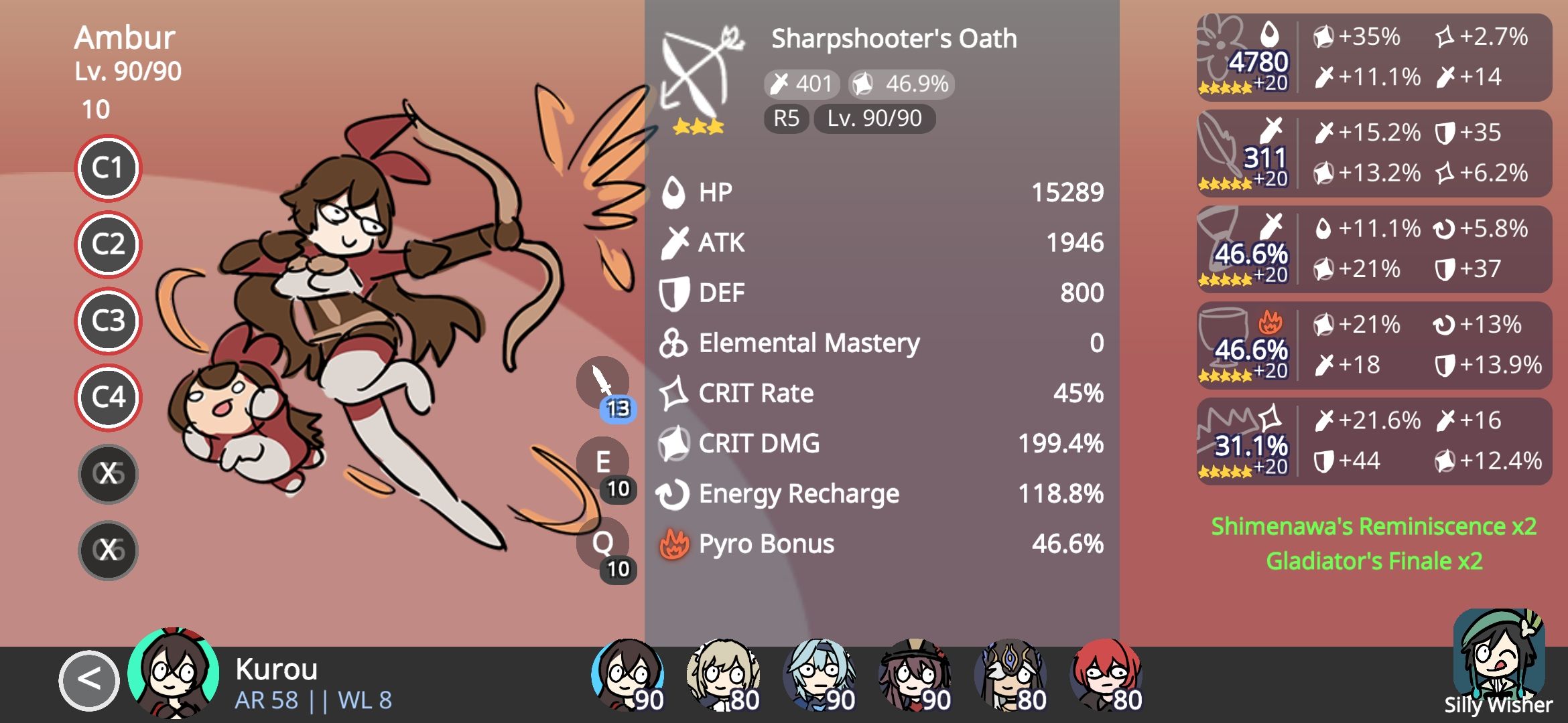 Amber posting till 5* bow Genshin Impact | HoYoLAB