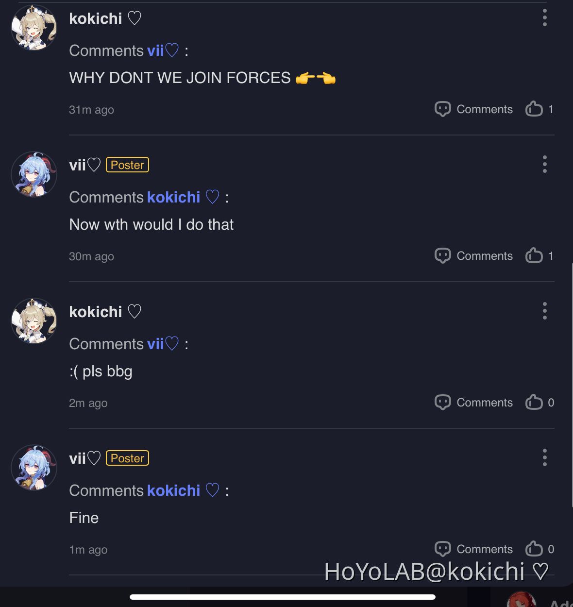 joined forces with vii 😩 | HoYoLAB