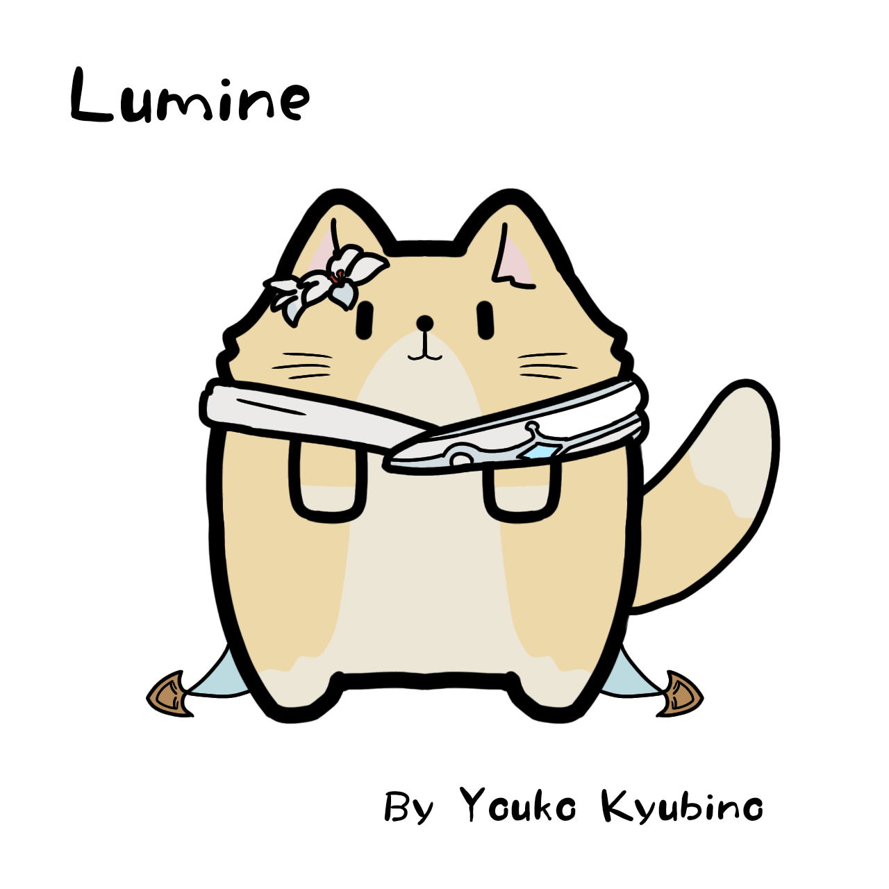 Lumine as a chonky cat Genshin Impact | HoYoLAB