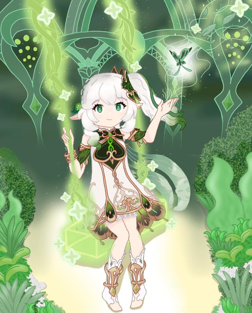 Here is Nahida in her swing and inside her temple! Genshin Impact | HoYoLAB