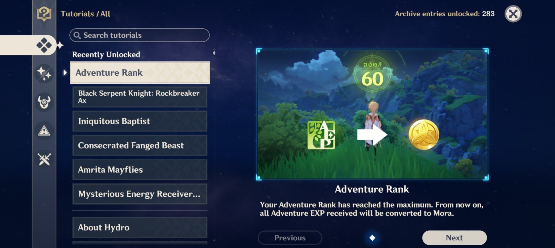 Adventure Rank 60 Genshin Impact | HoYoLAB