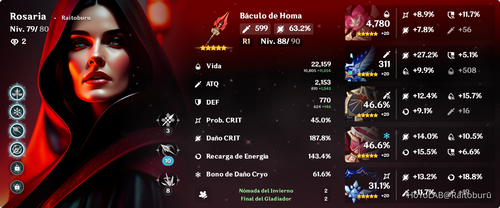 Build de Rosaria ️ Genshin Impact | HoYoLAB