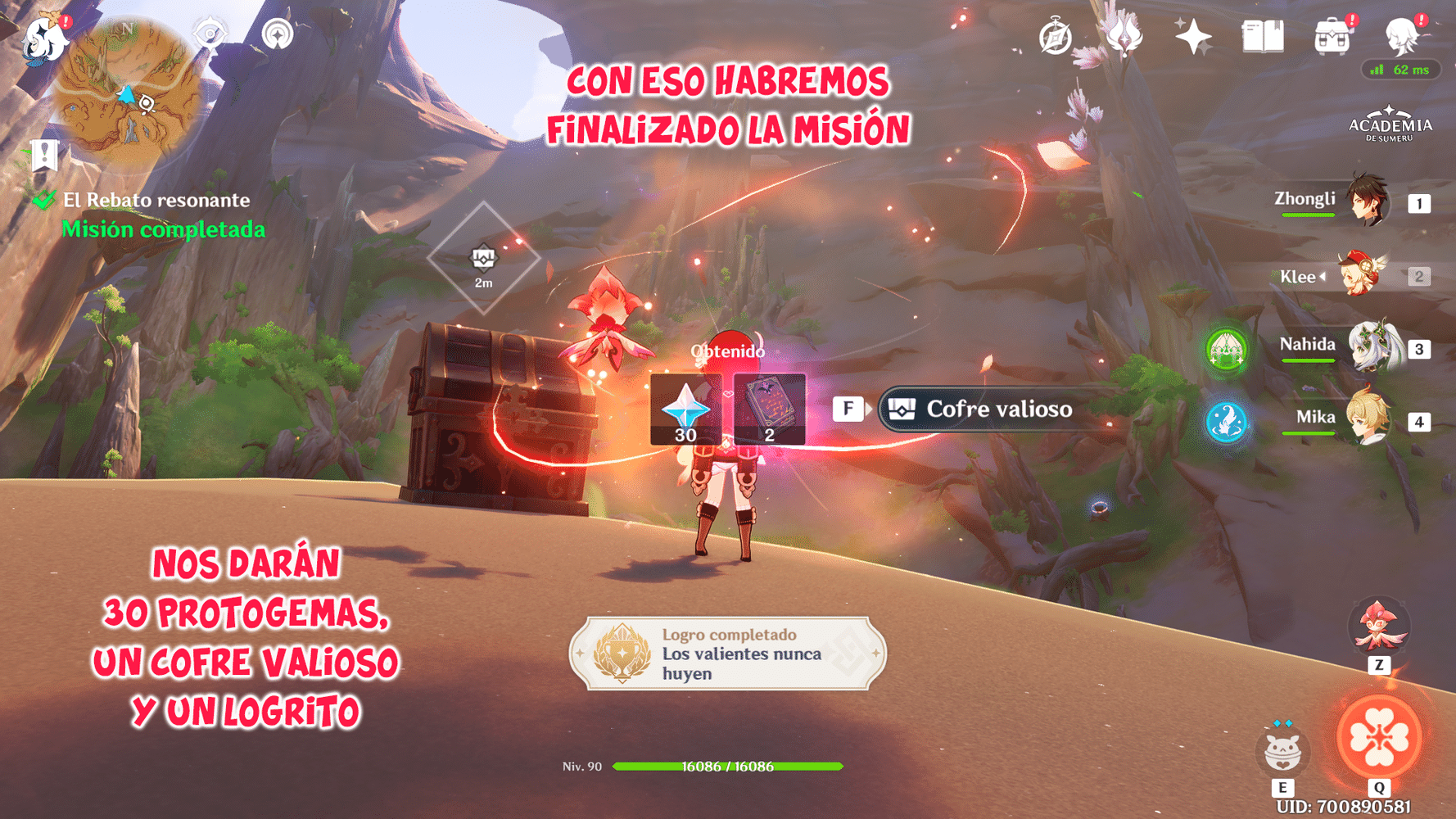 GUIA "EL REBATO RESONANTE" 30 protogemas + cofres [Versión 3.6] Genshin ...