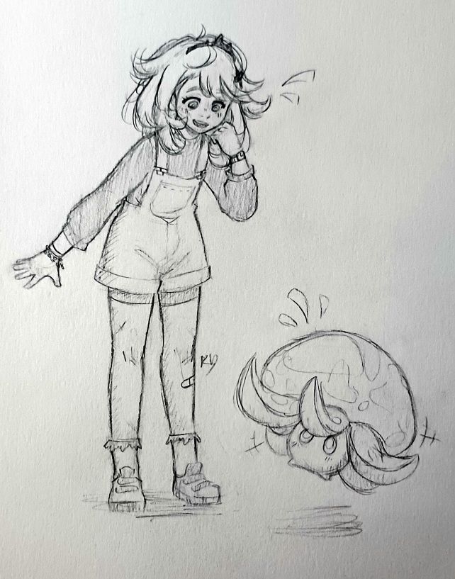 paimon and bongo head (sketch) Genshin Impact | HoYoLAB