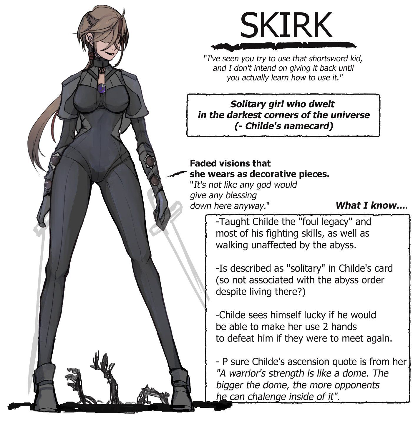 Skirk info I collected (design is fanmade) Genshin Impact | HoYoLAB