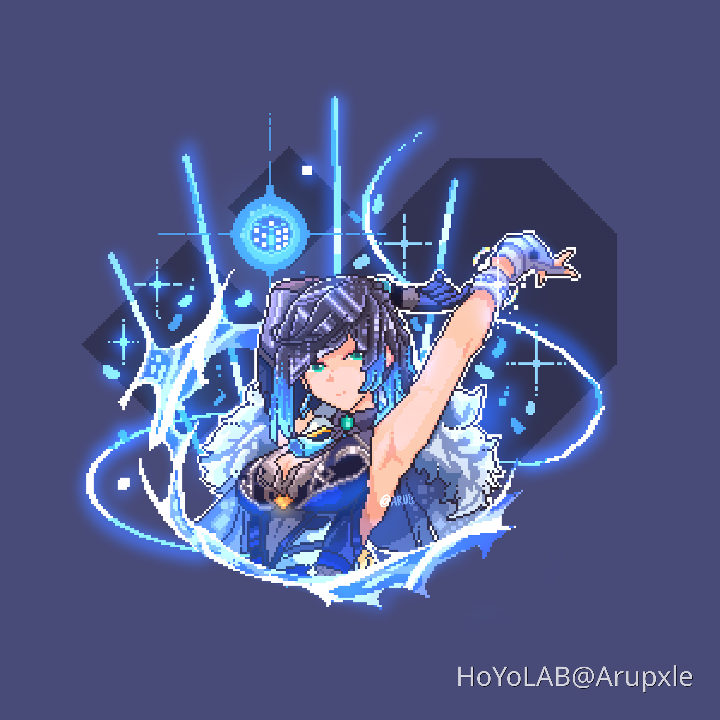 Yelan Portrait Pixel art Genshin Impact | HoYoLAB