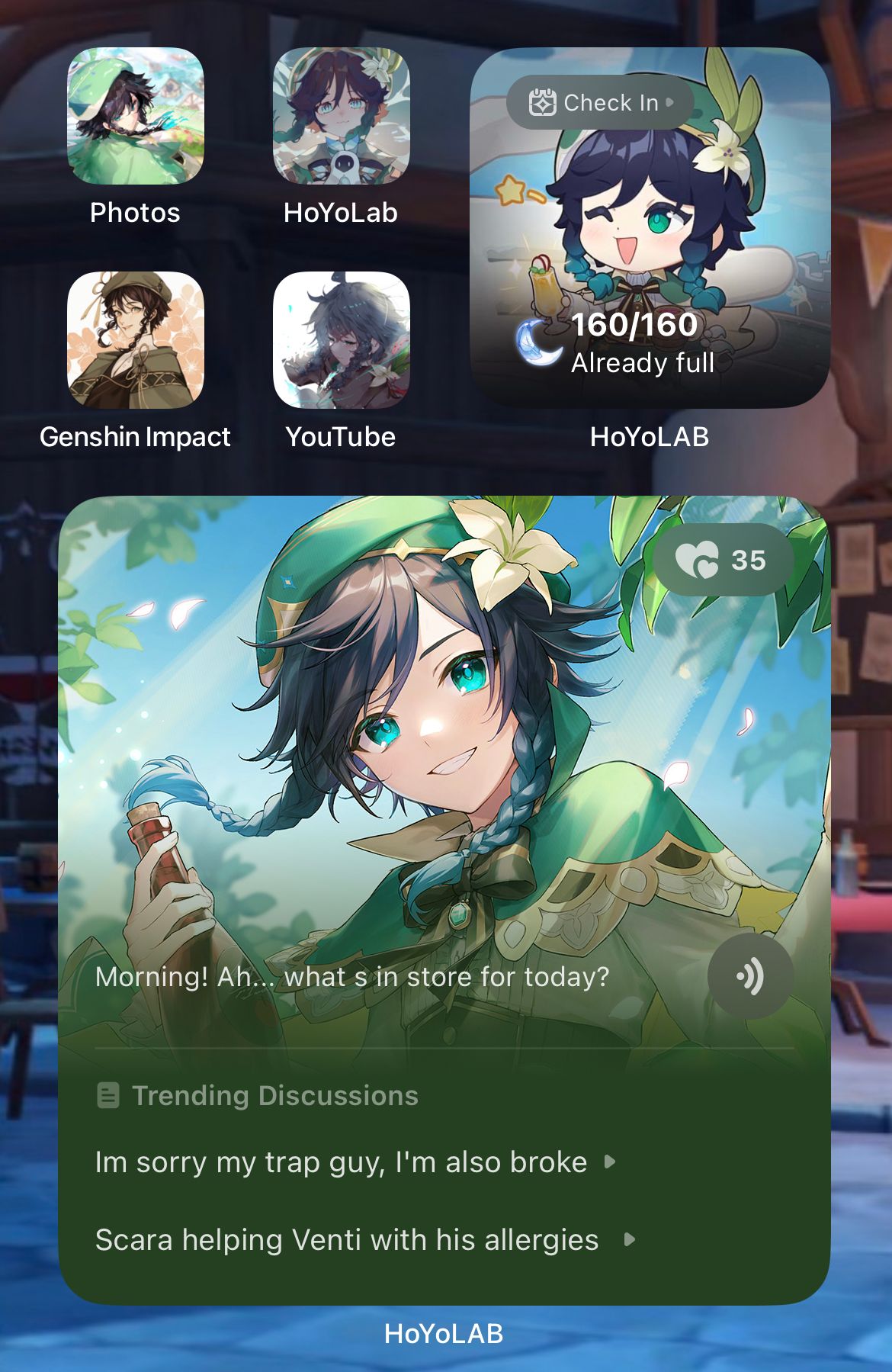 Venti Character Companionship Genshin Impact | HoYoLAB