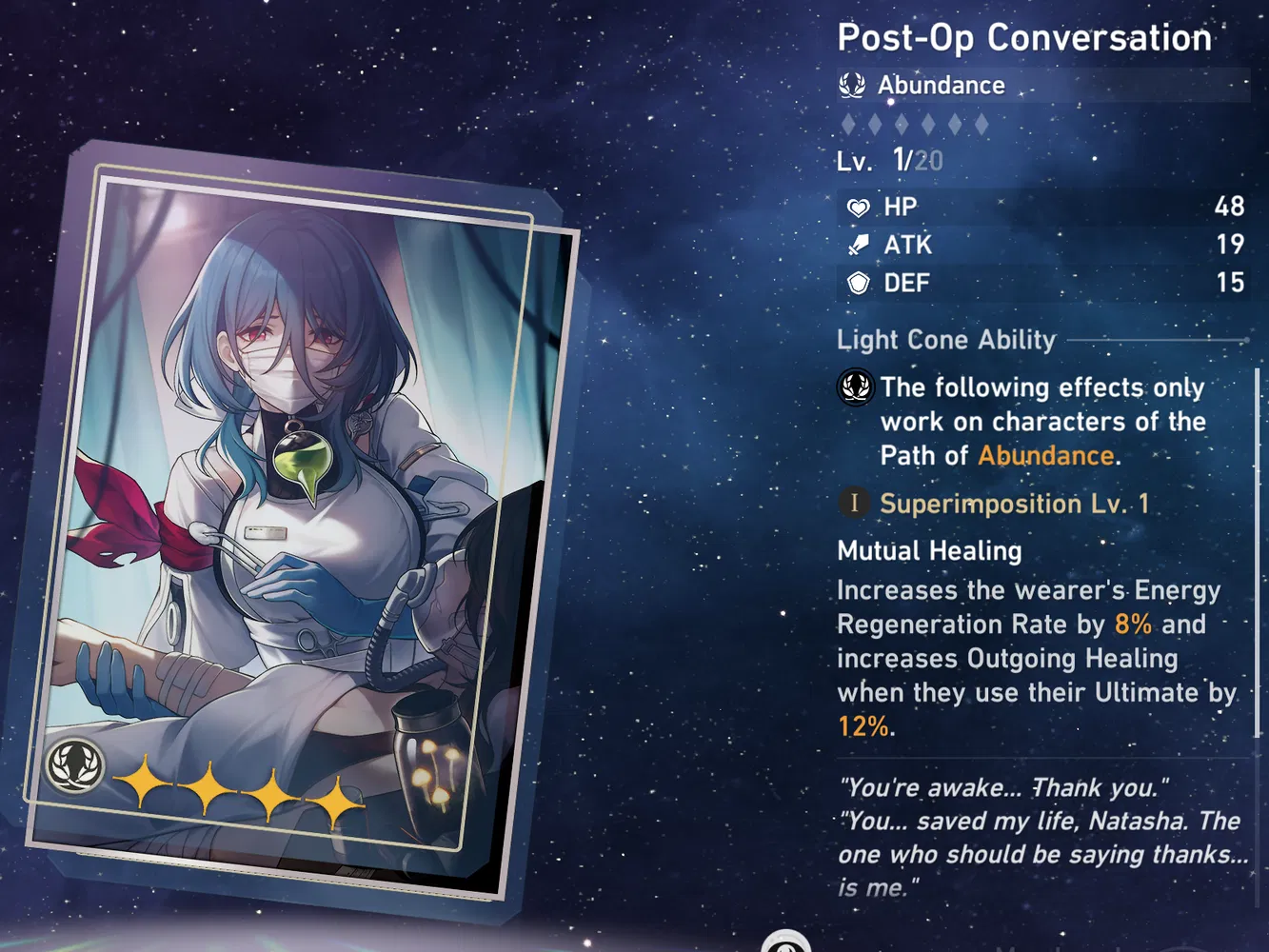 [Star Rail V1.0: Characters] Doctor’s Grace Natasha Character Guide – Traces/Light Cones/Eidolon ...