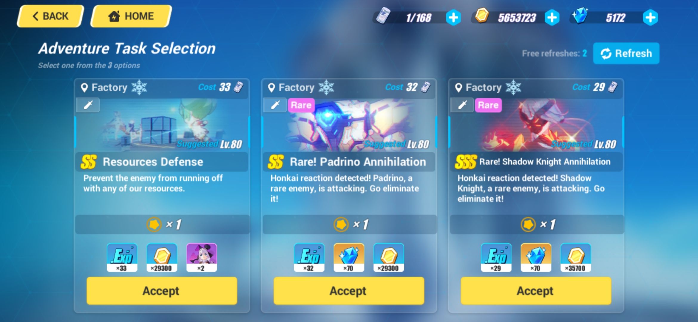 2 rare task but must choose 1 , Honkai Impact Honkai Impact 3rd | HoYoLAB