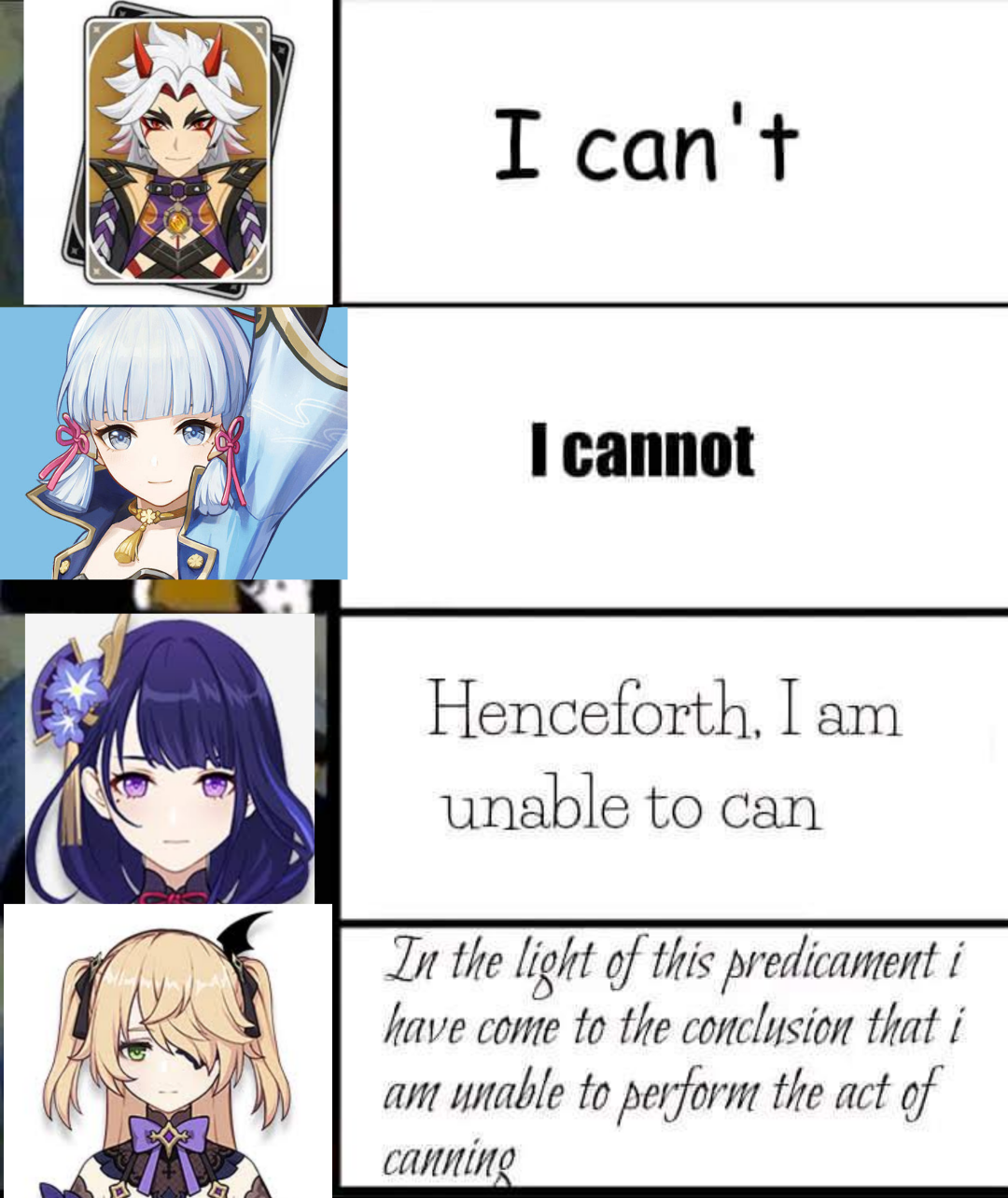 The language registers of some genshin characters. Genshin Impact | HoYoLAB