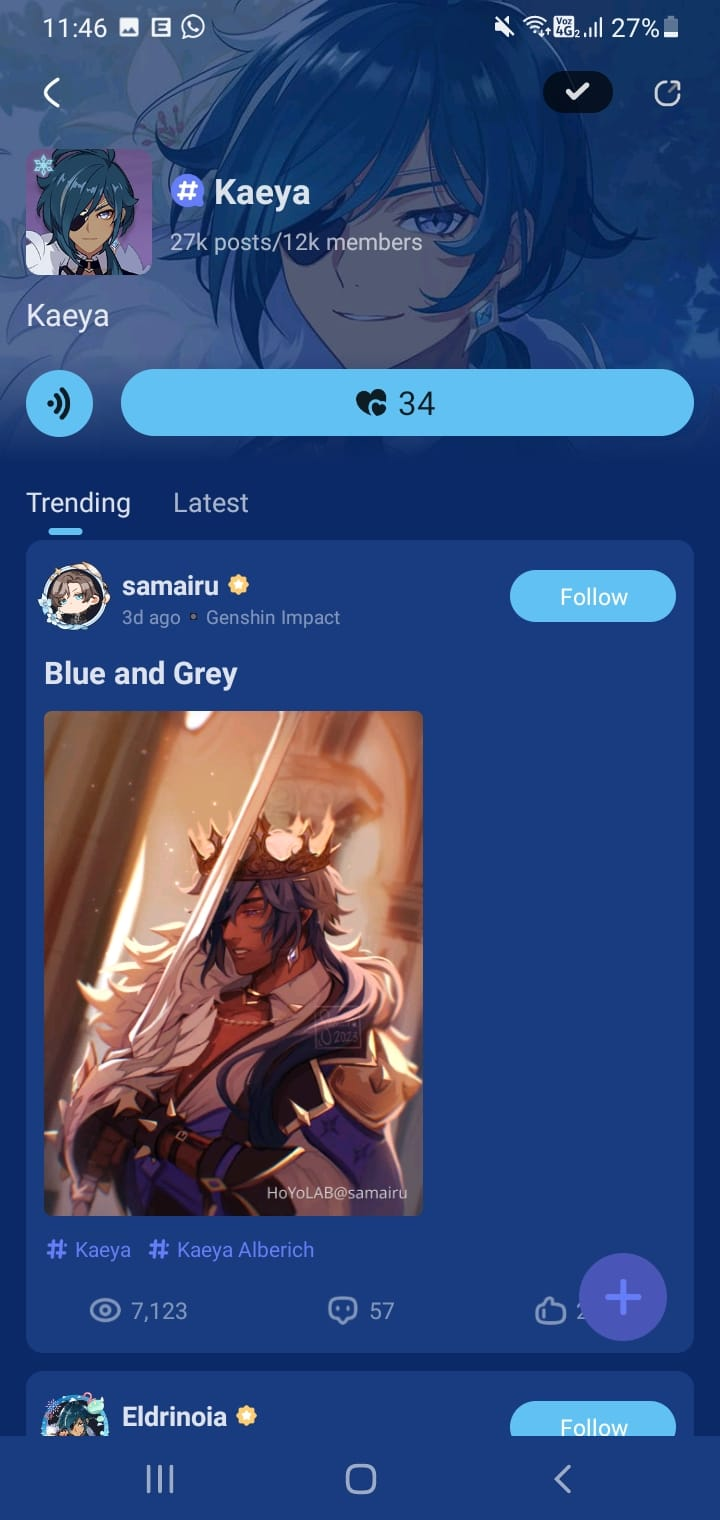 character companionship showcase- Kaeya Genshin Impact | HoYoLAB