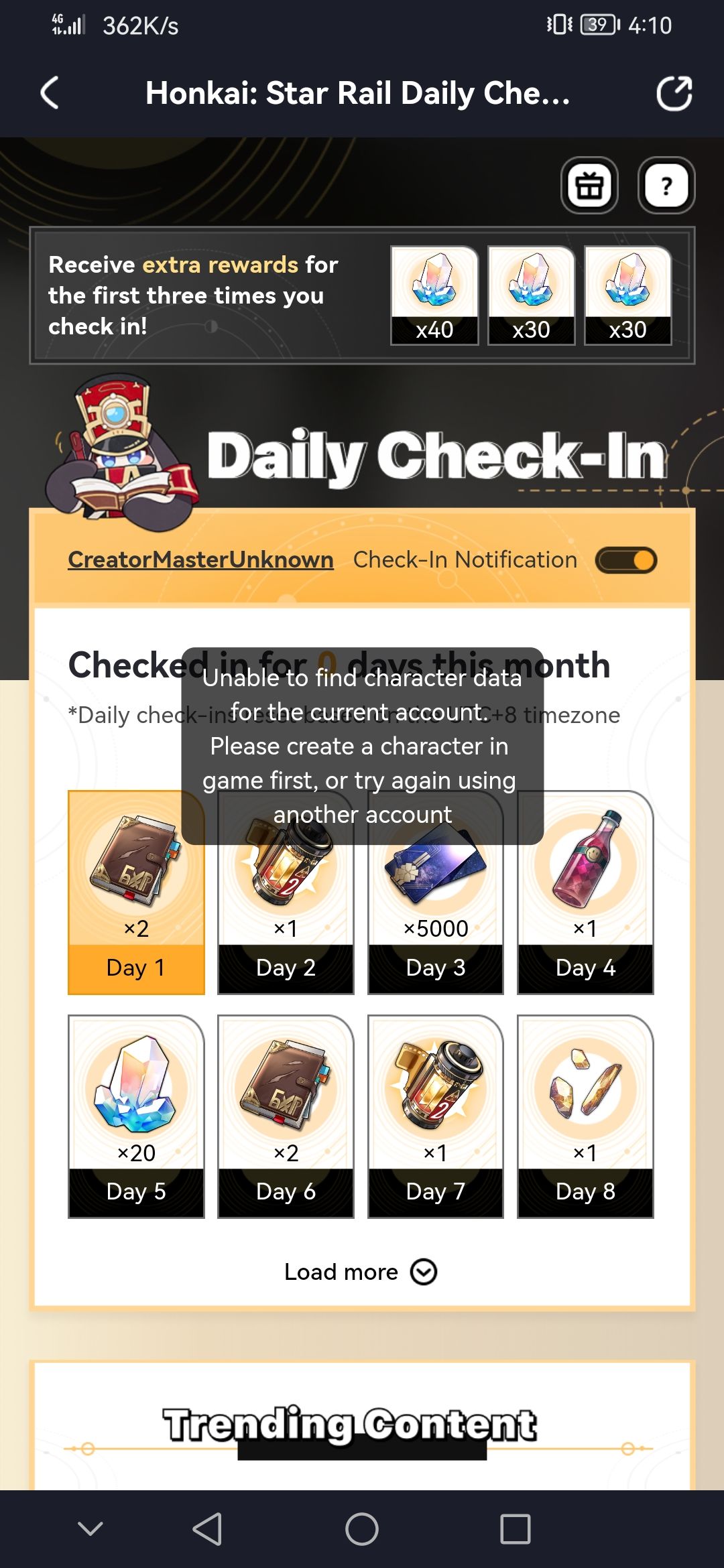 Does anyone know how i can claim the daily check-in I did everything ...