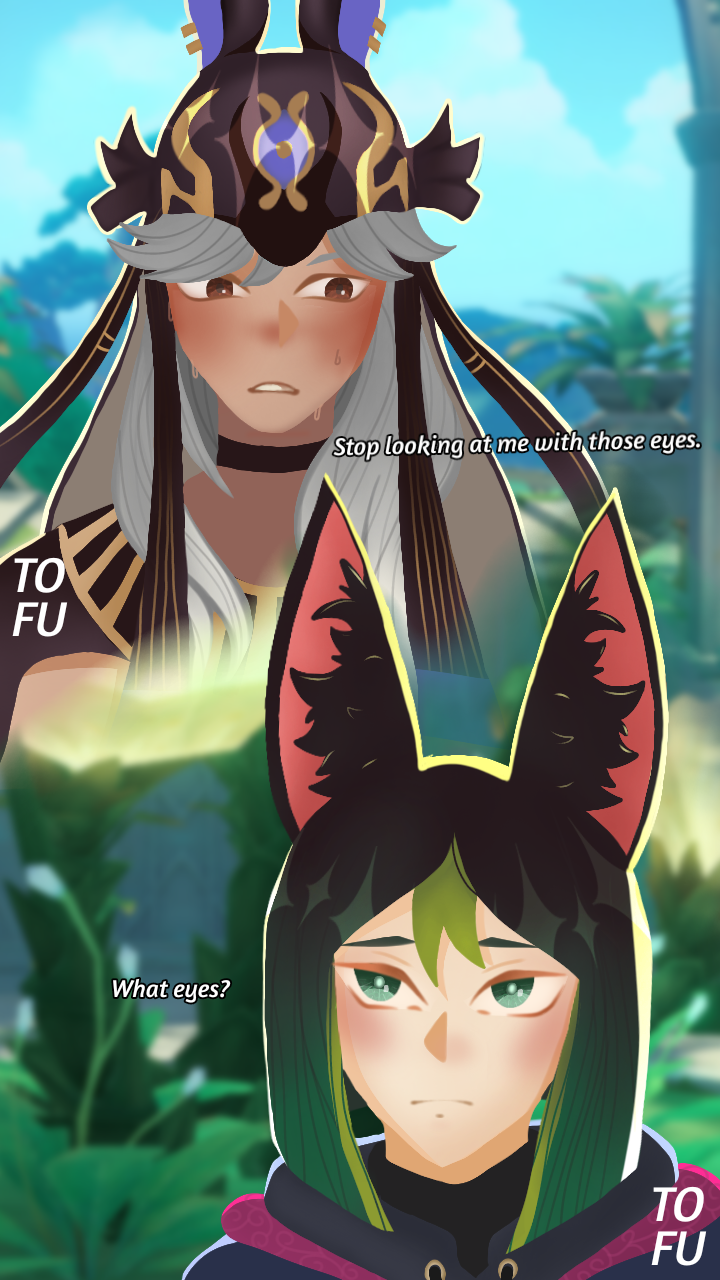 CYNONARI; "Stop looking at me with those eyes." "What eyes?" Genshin ...