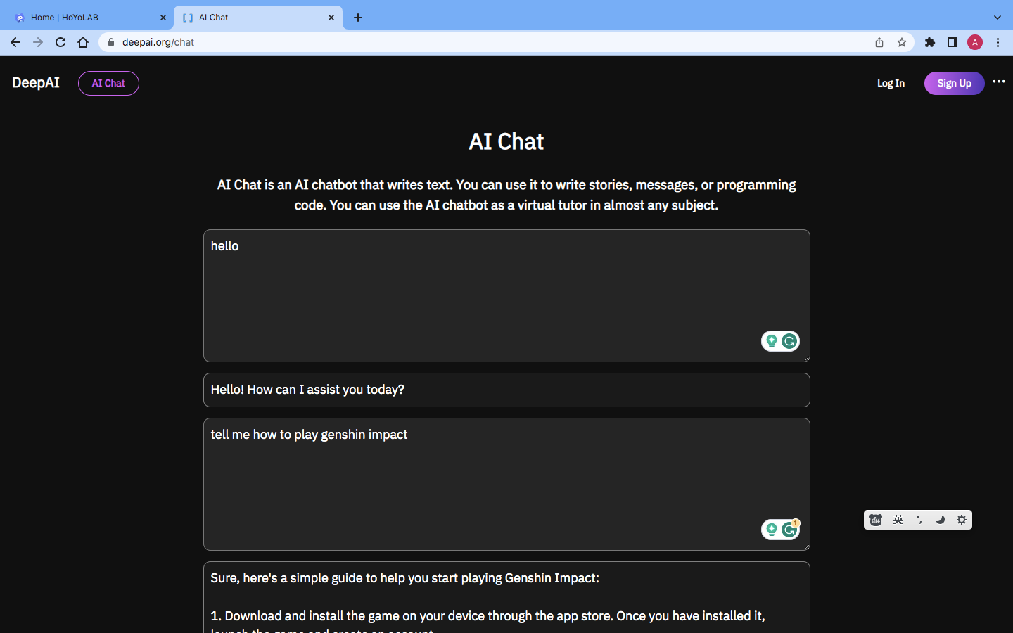 AI Chat's Advice for how to play Genshin Genshin Impact | HoYoLAB