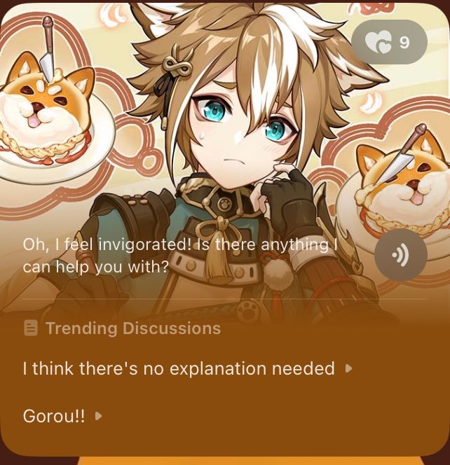 Gorou because I’m definitely not a furry. Genshin Impact | HoYoLAB