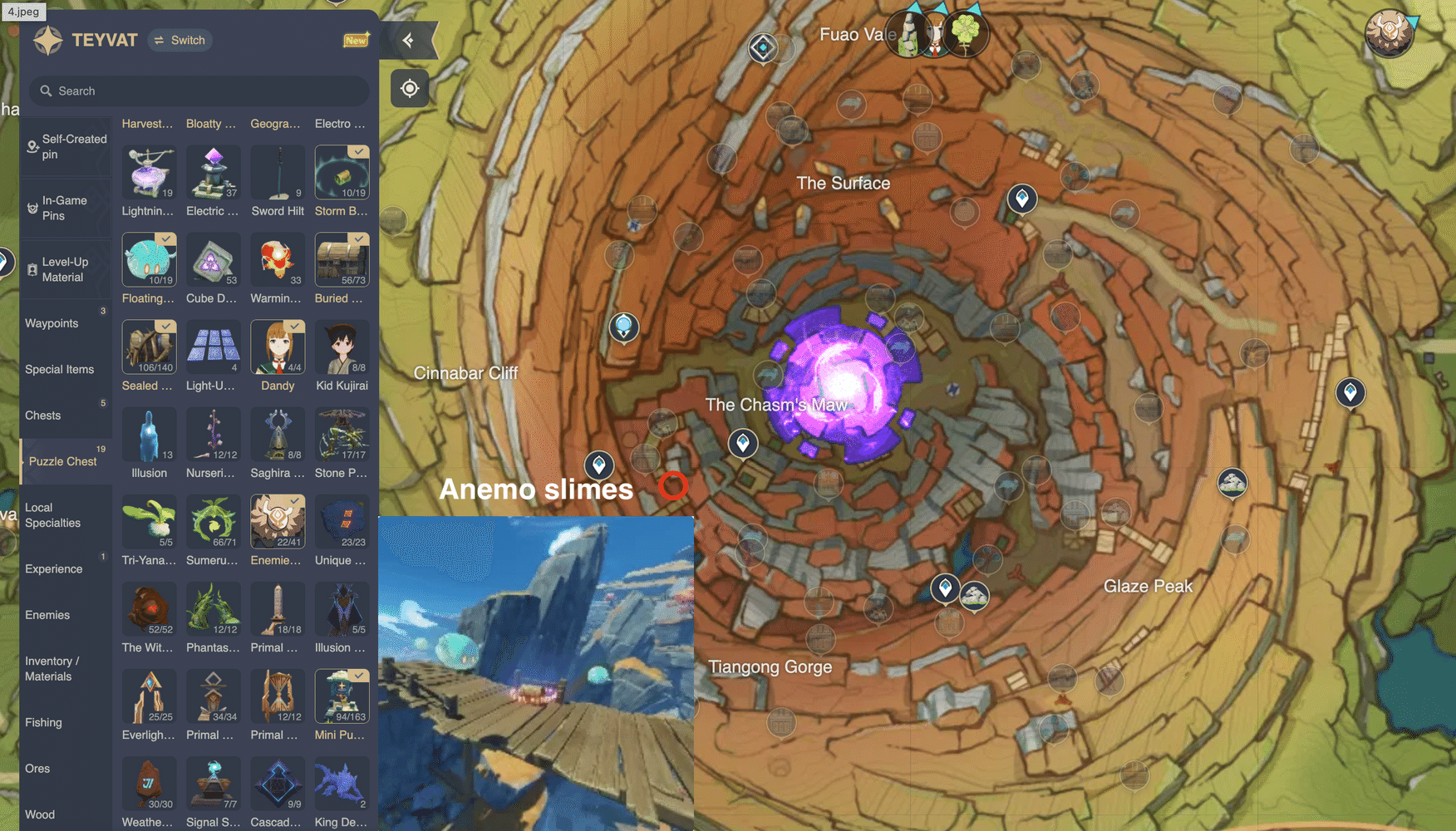 Chasm chests which marks doesn't exists on official interactive map ...