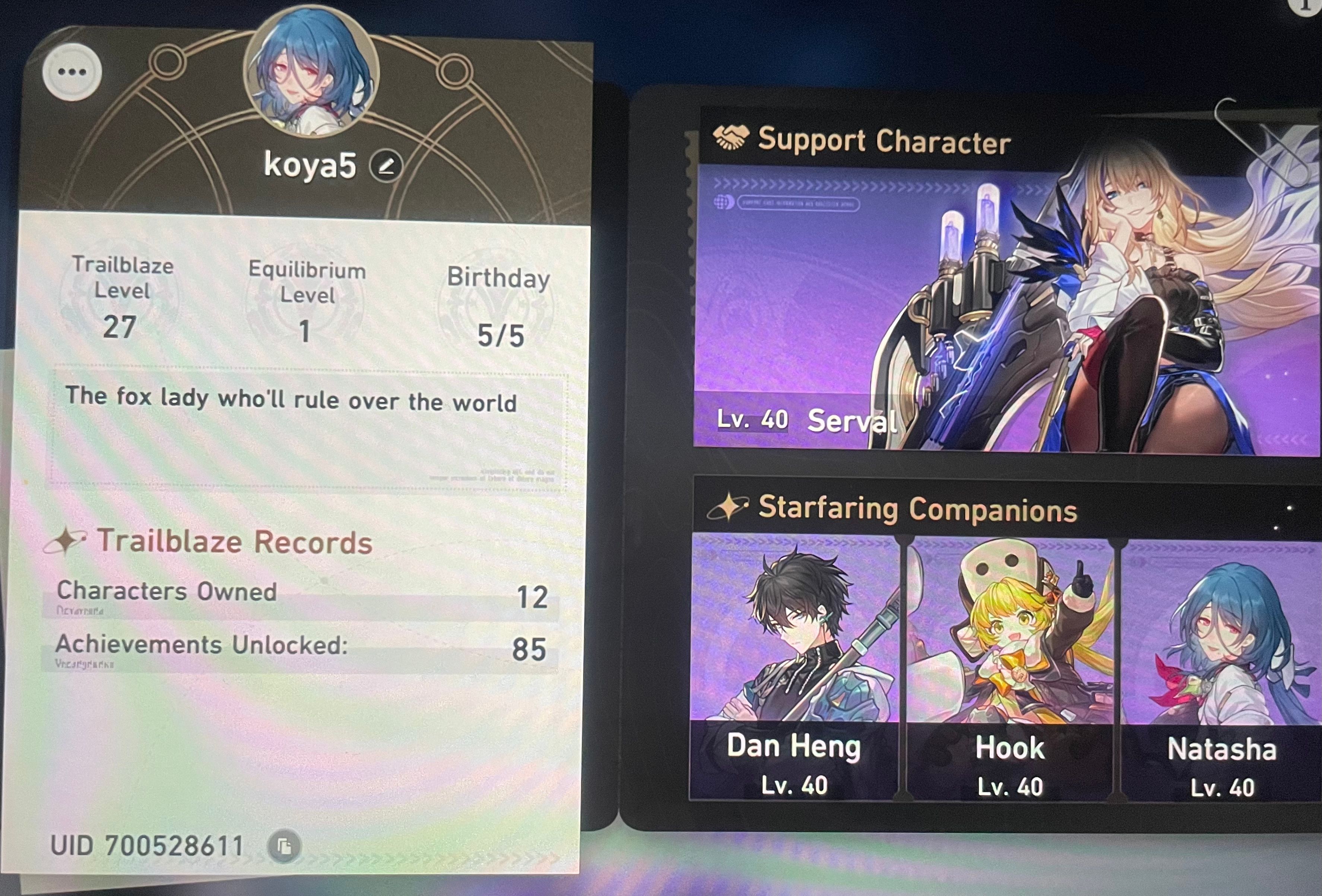 HSR profile Honkai: Star Rail | HoYoLAB