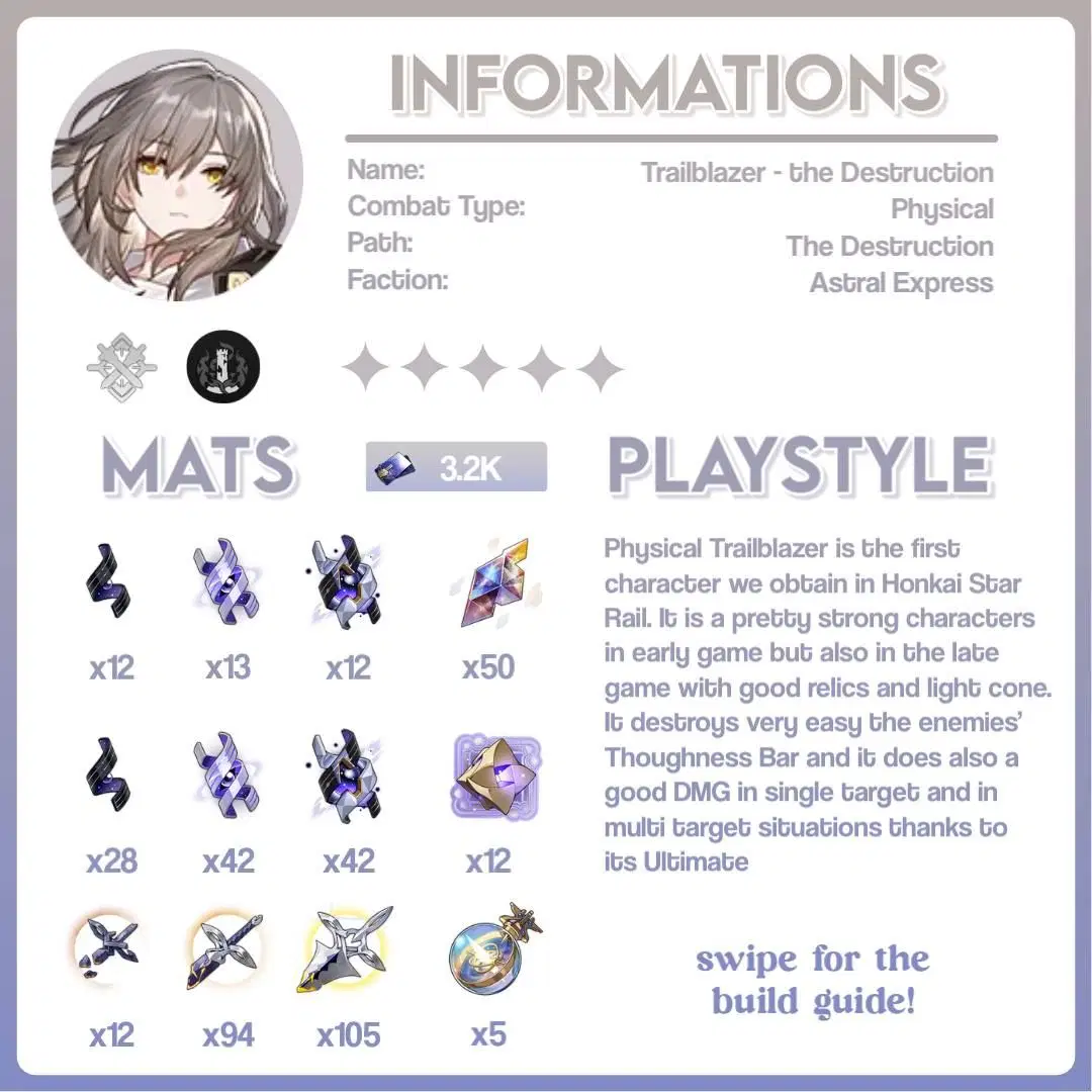 [ VER 1.0 ] Physical Trailblazer build as a Main DPS Honkai: Star Rail ...