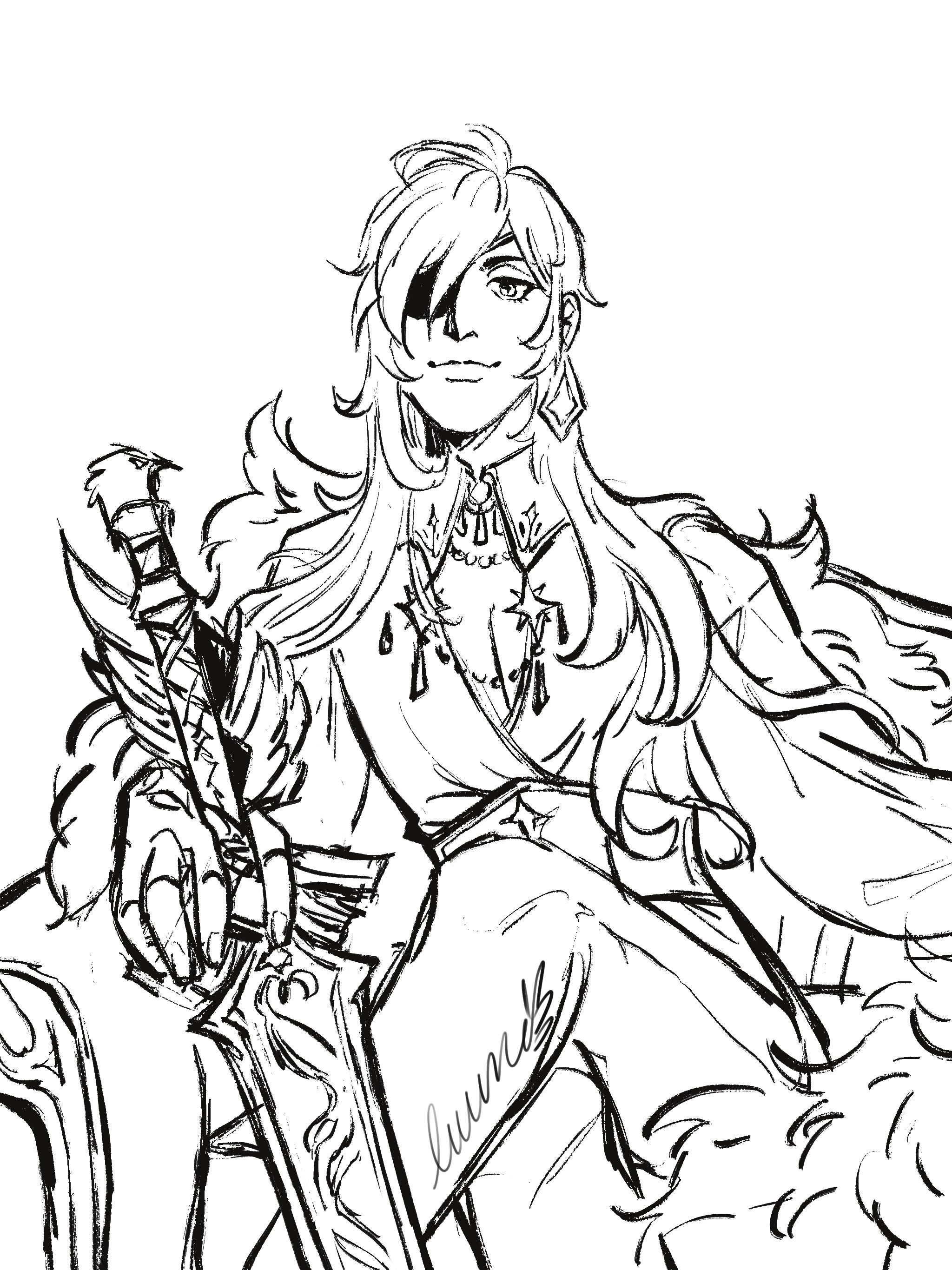Kaeya fanart - WIP Genshin Impact | HoYoLAB