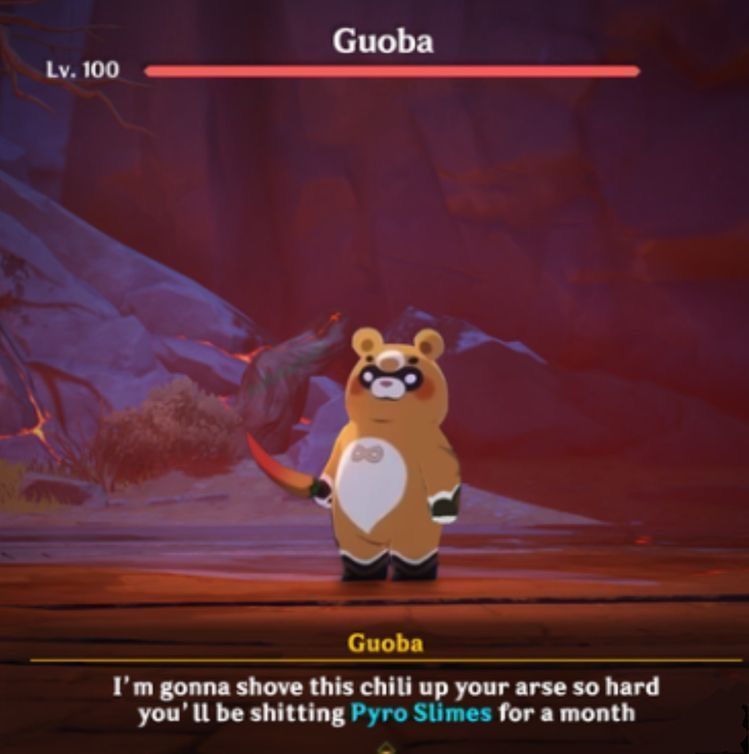 Guoba when someone said he’s food doesn’t taste good or delicious ...