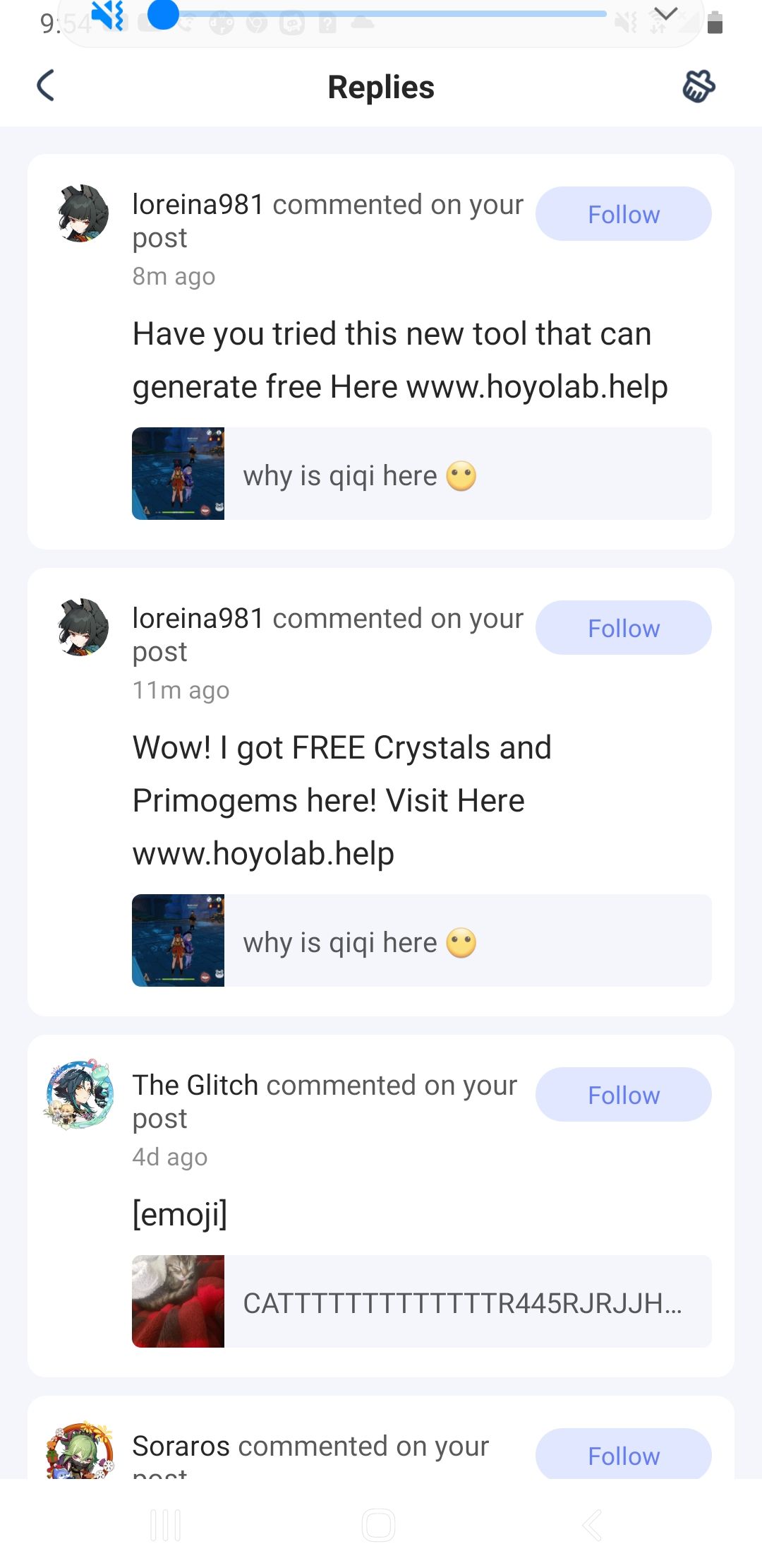 get caught on 4k scammer bot HAHA | HoYoLAB