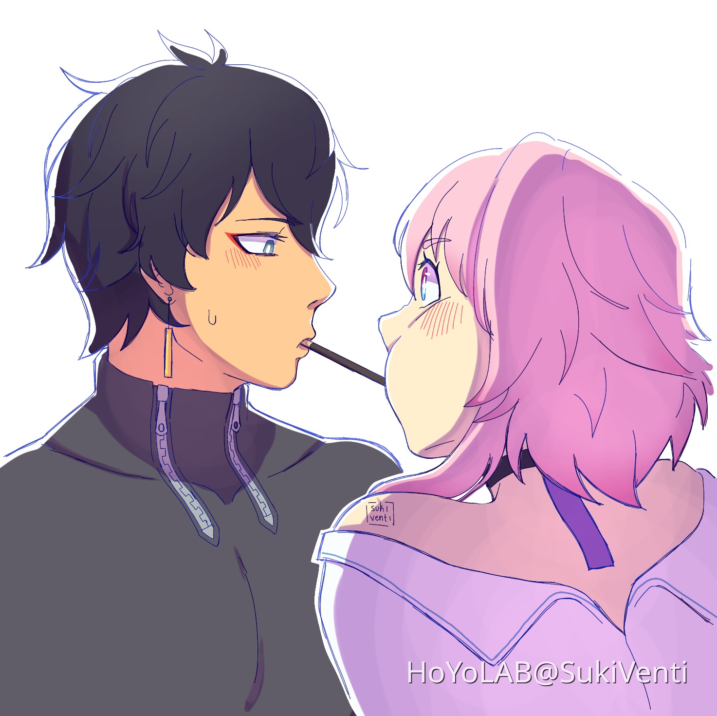 Dan Heng x March 7th x Stelle + Pocky ️🍫 Honkai: Star Rail | HoYoLAB