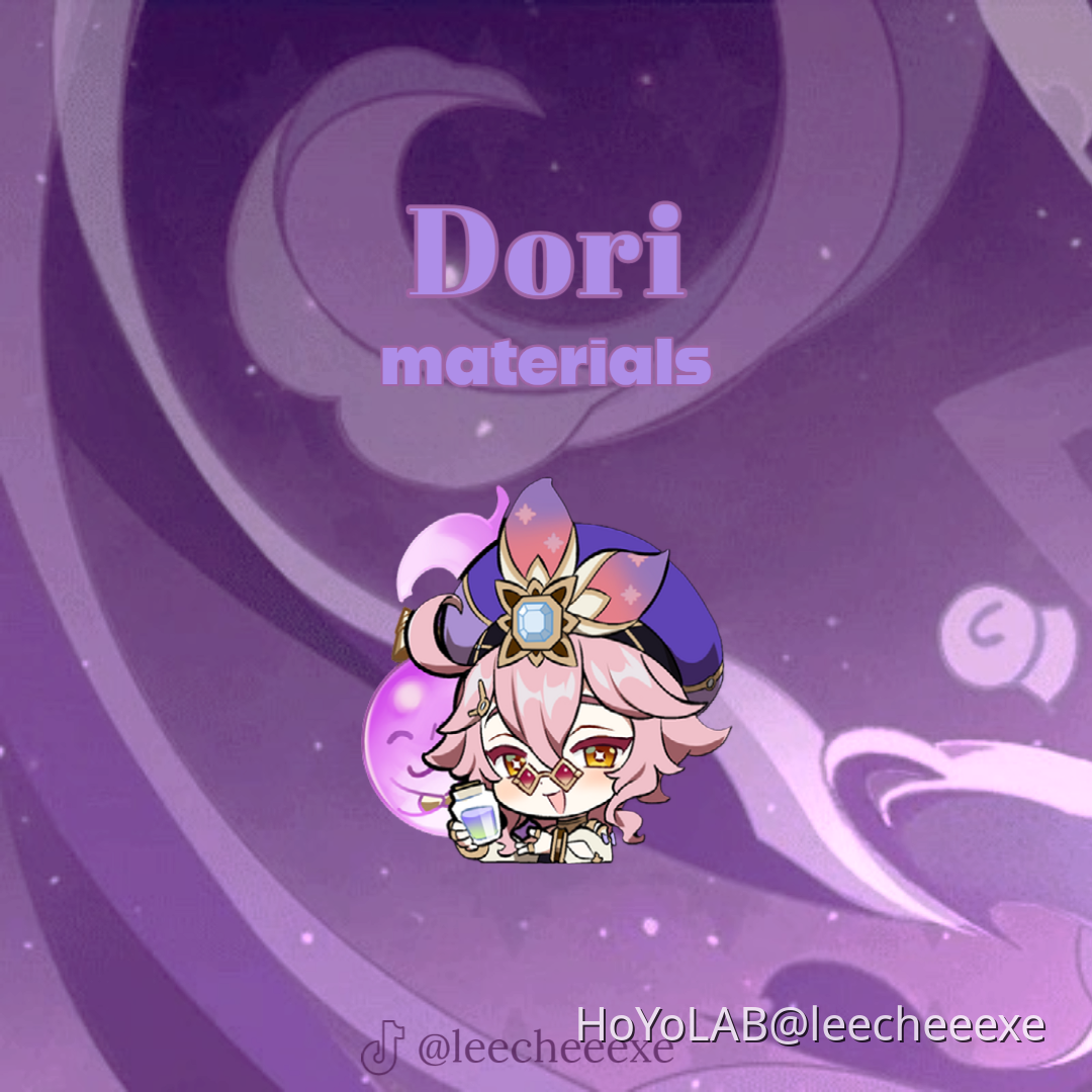 [3.5] Dori - Ascension and Talent Materials Genshin Impact | HoYoLAB