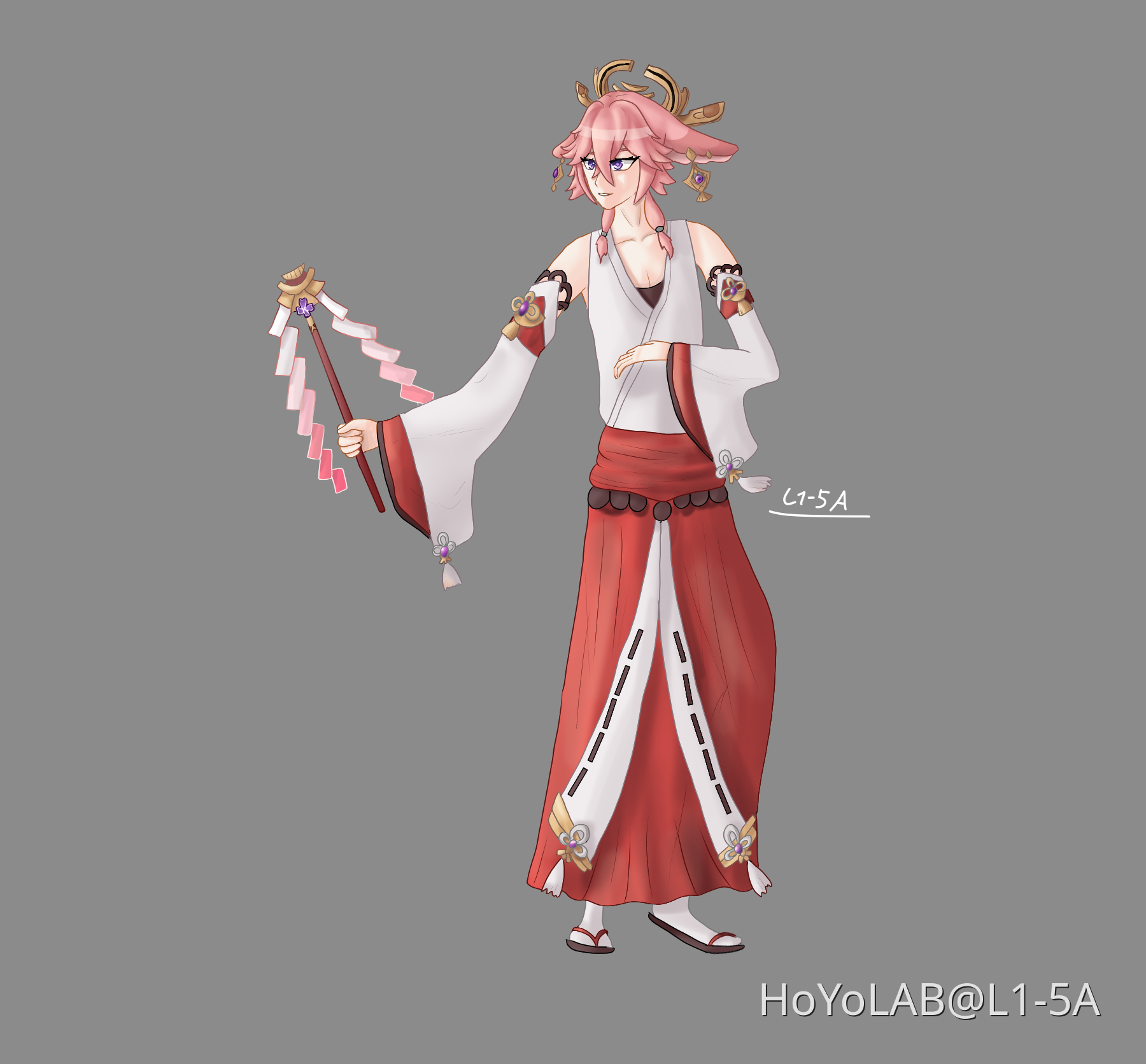 Gender bent Yae Miko fanart Genshin Impact | HoYoLAB