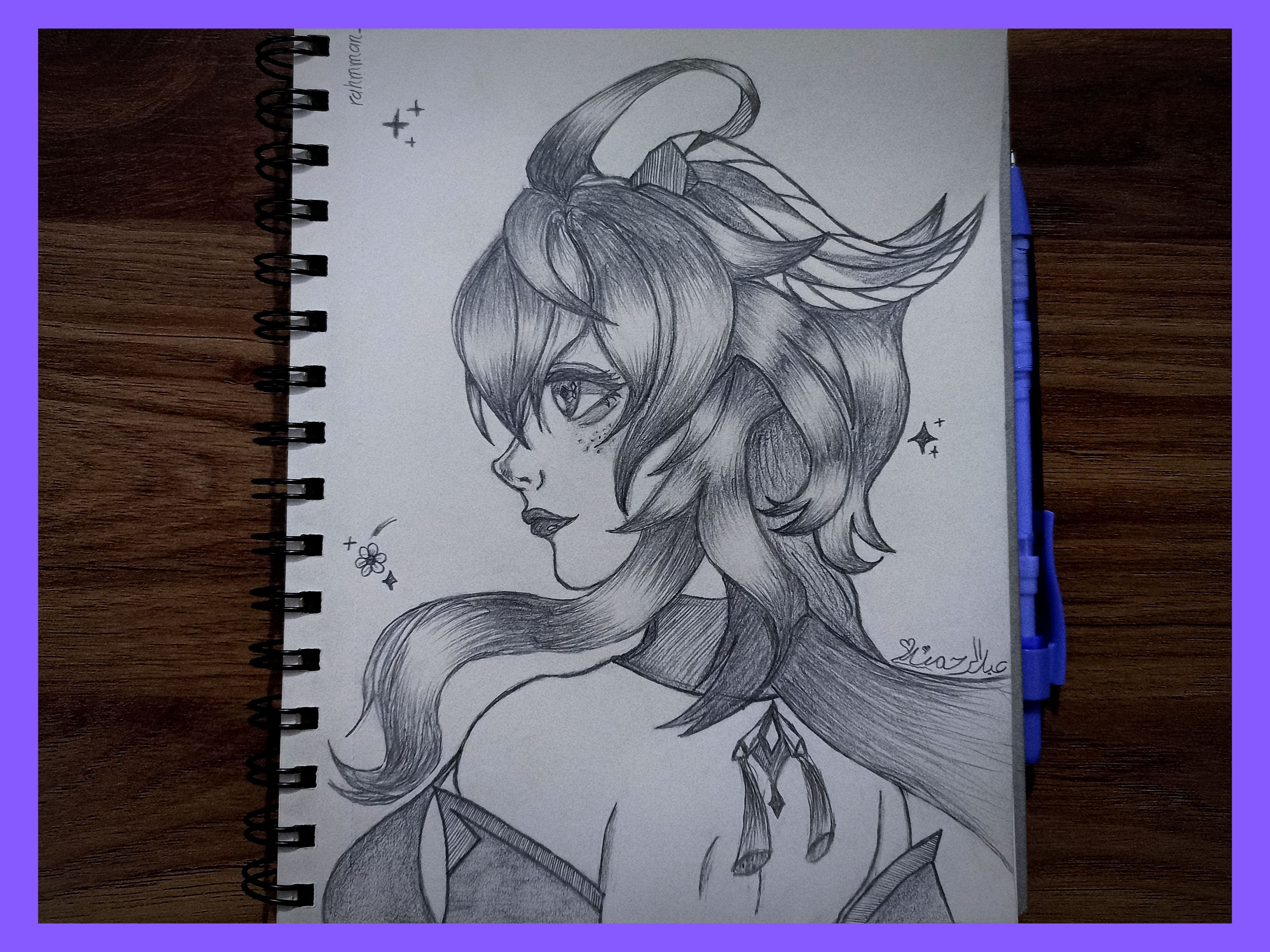 My first drawing of Ganyu♡I hope you like it Genshin Impact | HoYoLAB