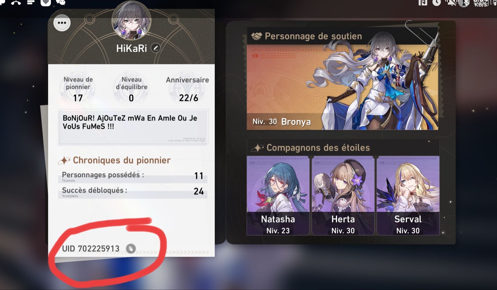 Mon uid Honkai Honkai: Star Rail | HoYoLAB