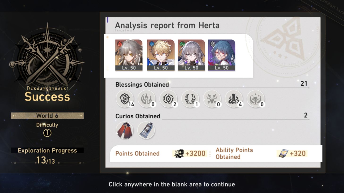 Success Doing Simulated World 6 with only level 50 character Honkai ...