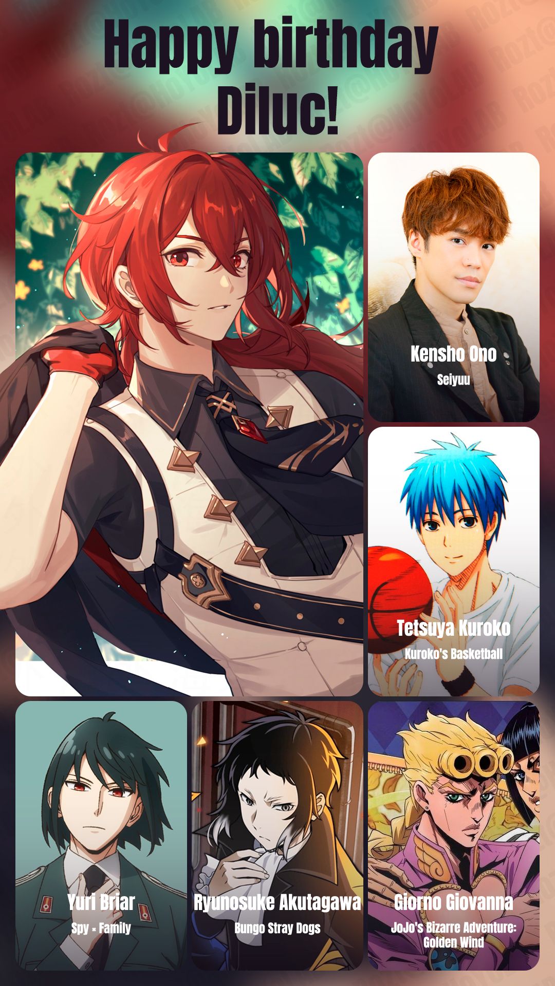 Happy late birthday Diluc! / ¡Feliz cumpleaños atrasado Diluc! Genshin ...