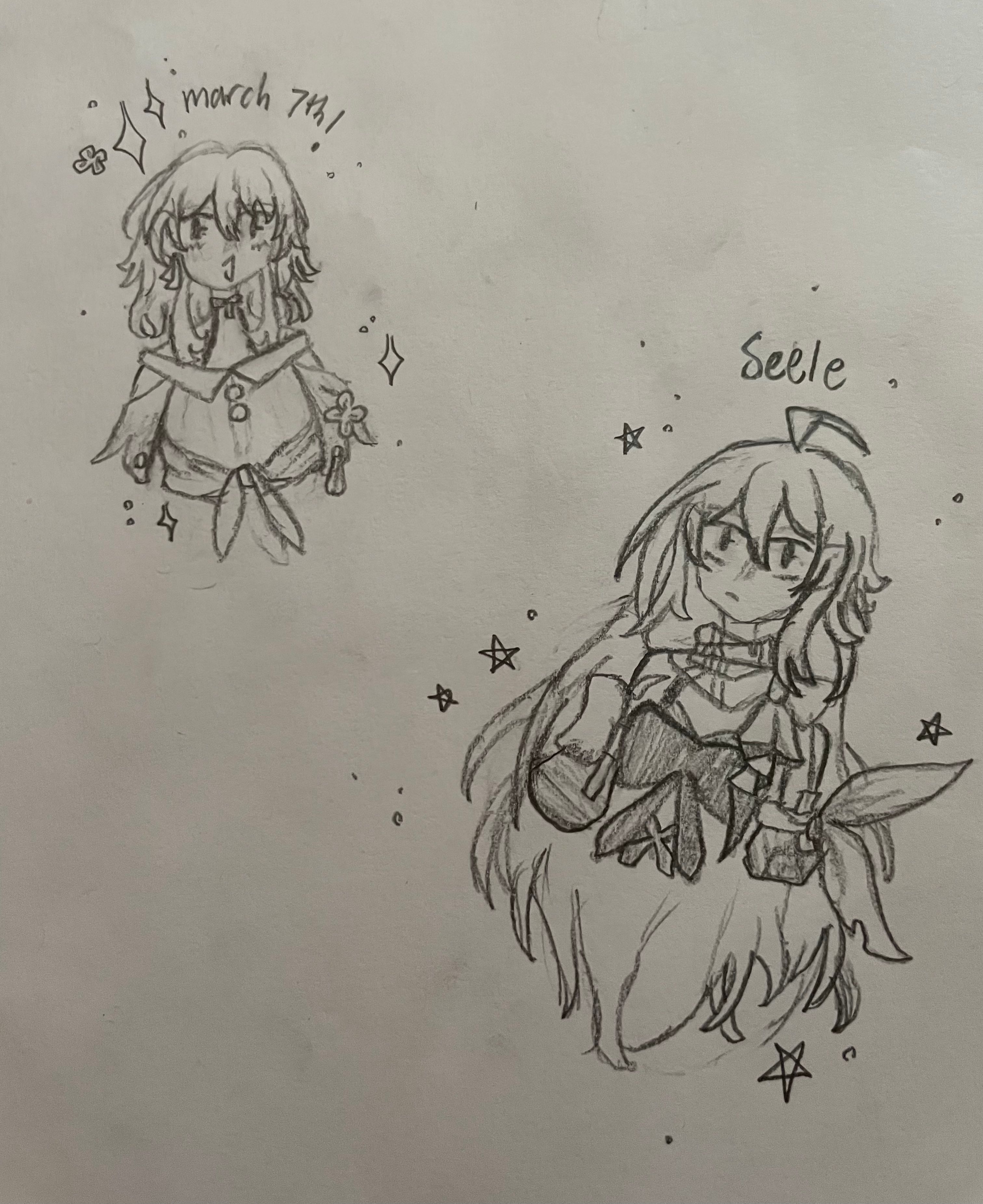 have some March 7th and Seele fanart Honkai: Star Rail | HoYoLAB