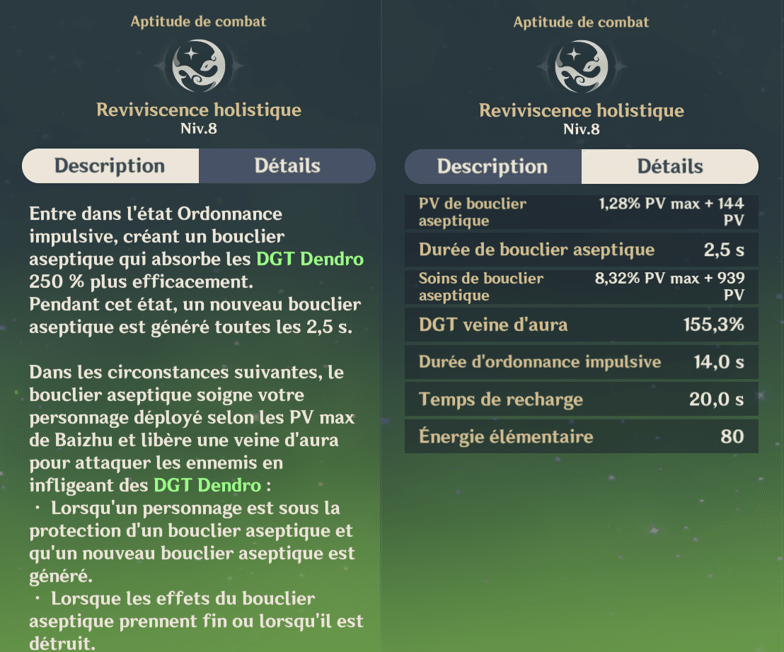 [Guide pour la version 3.6] Baizhu: son kit, comment le build et dans quelles teams le jouer ...