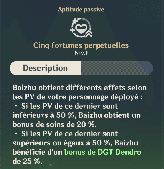 [Guide pour la version 3.6] Baizhu: son kit, comment le build et dans quelles teams le jouer ...