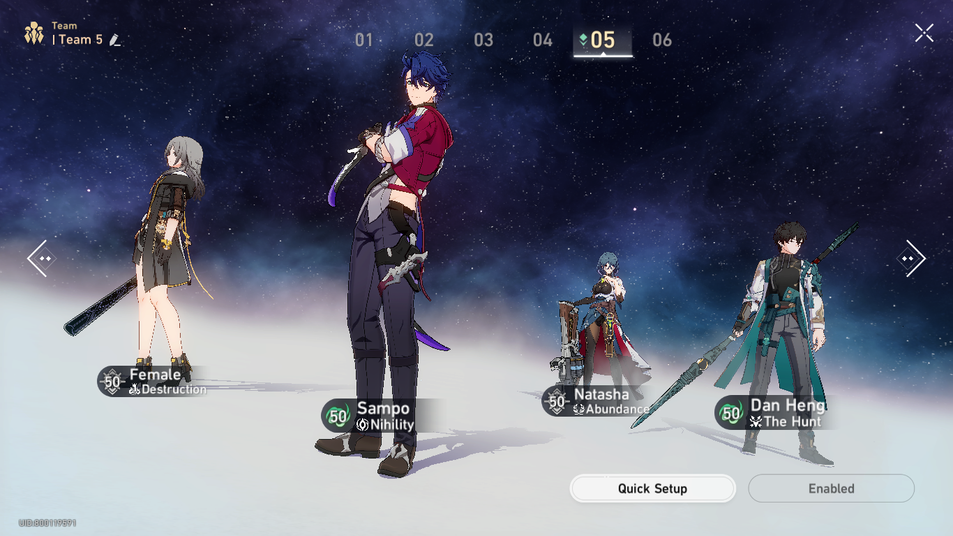 Simulated Universe World 5 Set for F2P (Equilibrium lvl 2) Honkai: Star Rail | HoYoLAB