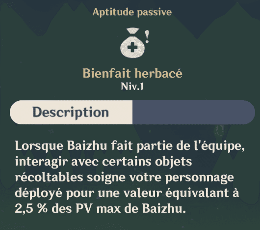 [Guide pour la version 3.6] Baizhu: son kit, comment le build et dans quelles teams le jouer ...